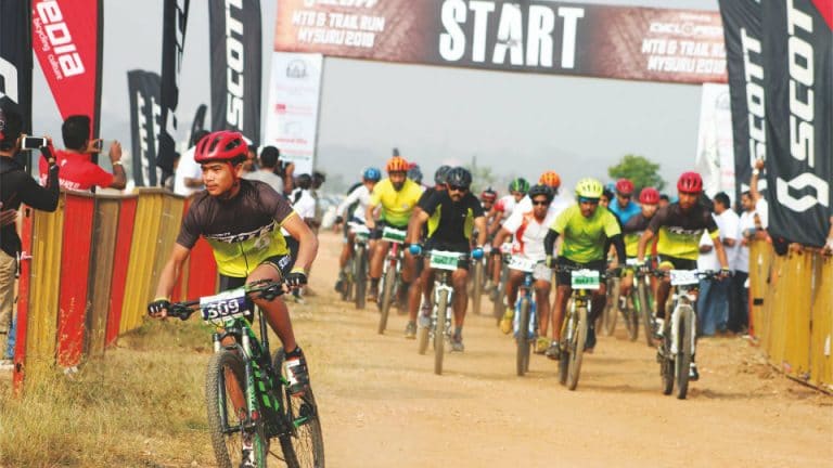 Winners of cycling contest - Star of Mysore