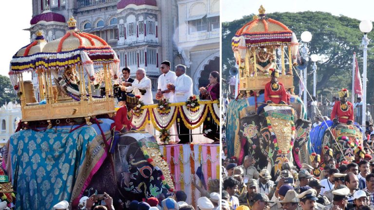Golden Howdah tilts as novice Mahout angers Arjuna - Star of Mysore