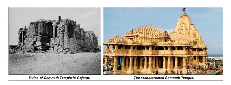 India becomes a Republic: Somnath Temple in Gujarat, The First General ...