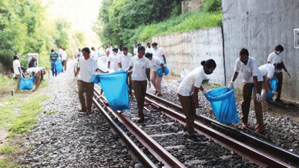 SWR Mysuru Division observes ‘Fit India Plogging Drive’ - Star of Mysore