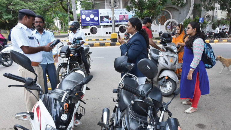 Helmetless riders beware ! - Star of Mysore