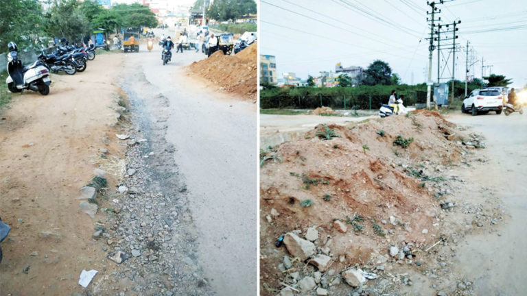 Pathetic condition of Water Tank Road in Vijayanagar - Star of Mysore