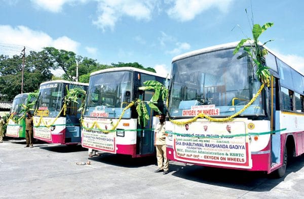 Minister launches four Oxygen-fitted buses for COVID patients - Star of ...