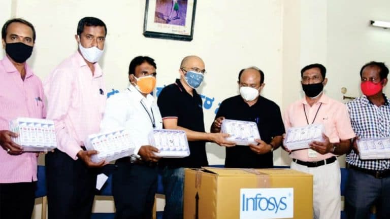 SOFTEN hands over thermometers to MDJA - Star of Mysore