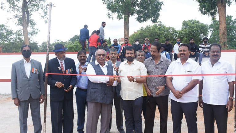 MLA inaugurates seating facility at Mysore Varsity Hockey Grounds ...