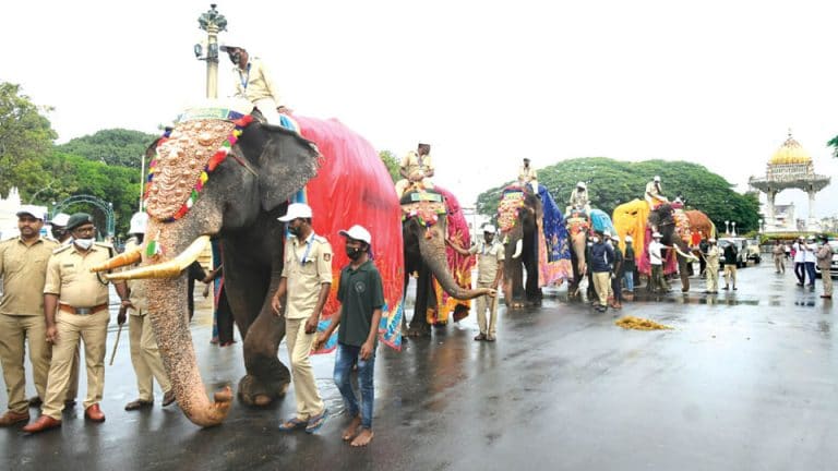 A jatha with elephants - Star of Mysore