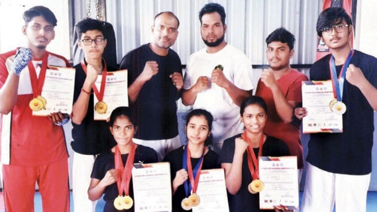 Medal-winners of State & Natl. Kickboxing Championship - Star of Mysore