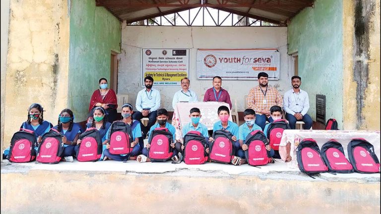 Bags, stationeries distributed to Govt. School students - Star of Mysore