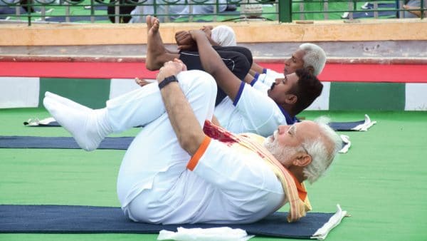 Bend it like Modi: PM's perfect Yoga postures - Star of Mysore