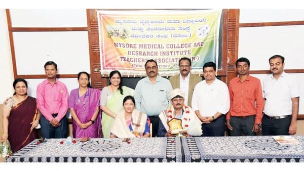 MMC&RI former Dean and Director felicitated - Star of Mysore