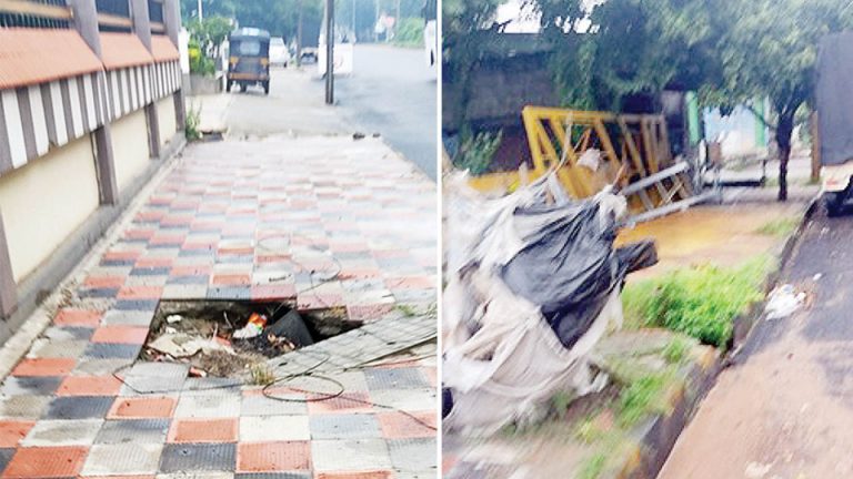 Poor condition of footpaths in Mysuru - Star of Mysore