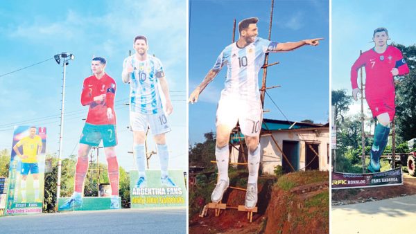 Cut-outs of Messi, Ronaldo, Neymar Jr. stand tall in Kodagu villages ...