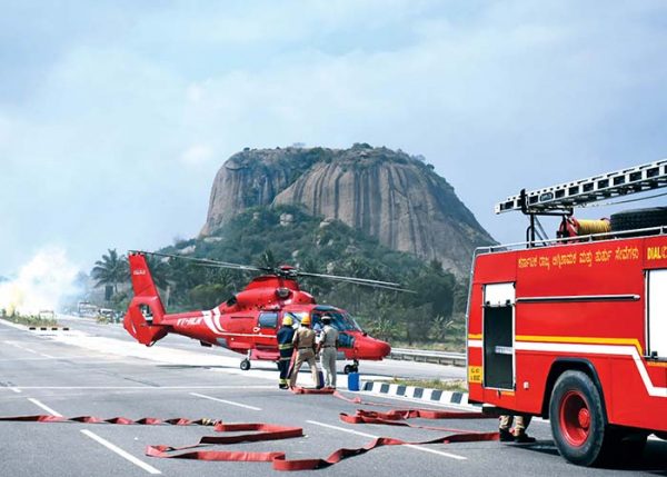 In a first for State, Gadkari's chopper lands on Bengaluru-Mysuru NH ...