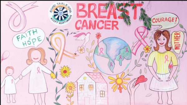 Promoting breast cancer awareness through mural art work - Star of Mysore