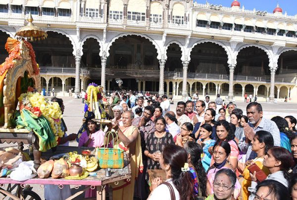 Rathasapthami at Mysore Palace: 50-ft Rangoli main attraction - Star of ...