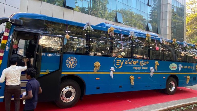 KSRTC receives prototype of e-bus from Hyderabad - Star of Mysore