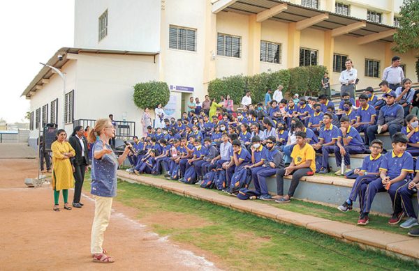 Helium Balloon launched at Excel Public School - Star of Mysore