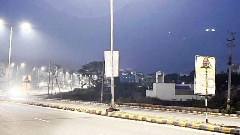 Four injured as car hits electric pole, catches fire on Ring Road ...