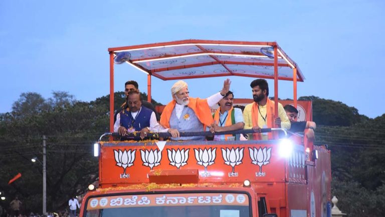 Amidst Modi, Modi, Modi chants, PM holds road show in Mysuru - Star of ...