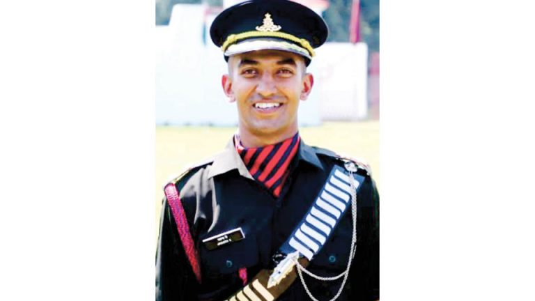 Takes charge as Indian Army Officer - Star of Mysore