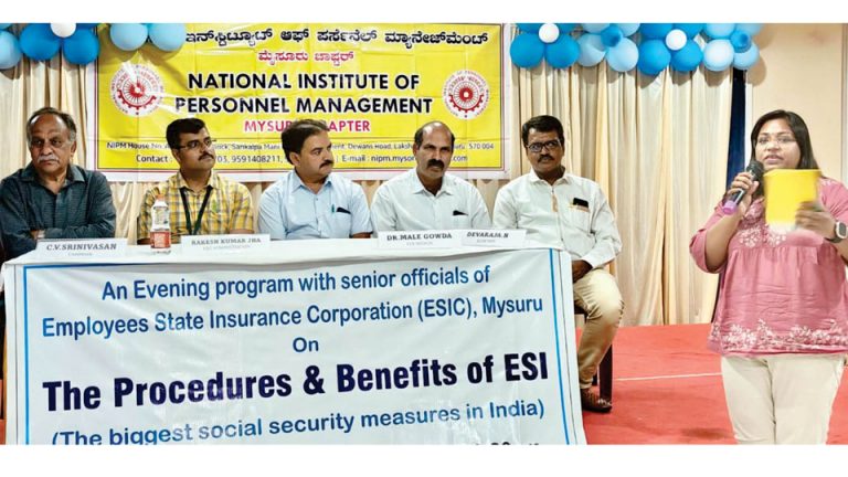 NIPM conducts session on ‘Procedures and Benefits of ESI’ - Star of Mysore
