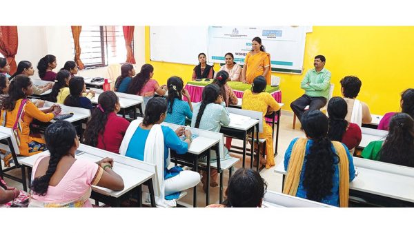 Tailoring training for women at RUDSETI - Star of Mysore