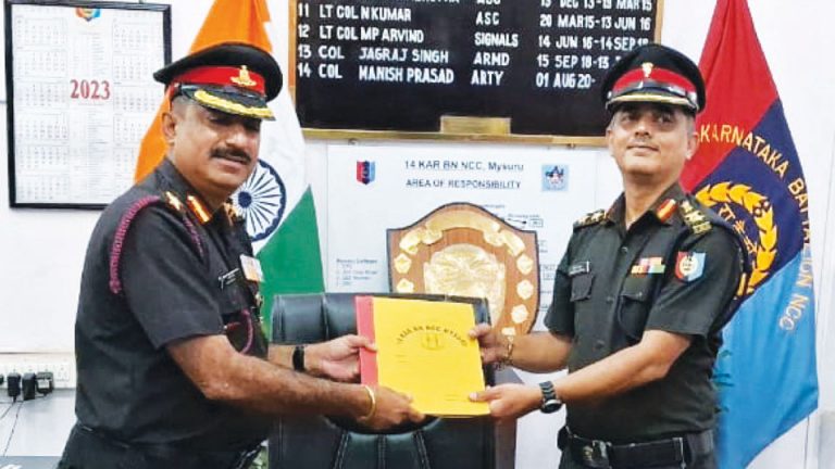 Col. Manish Prasad’s outstanding contribution for NCC Unit - Star of Mysore
