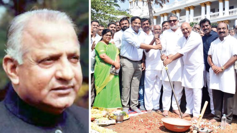 Bhoomi puja performed at new DC's Office for D. Devaraj Urs statue ...