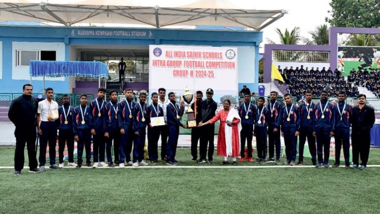 All India Sainik Schools Intra Group Football Competition held at ...