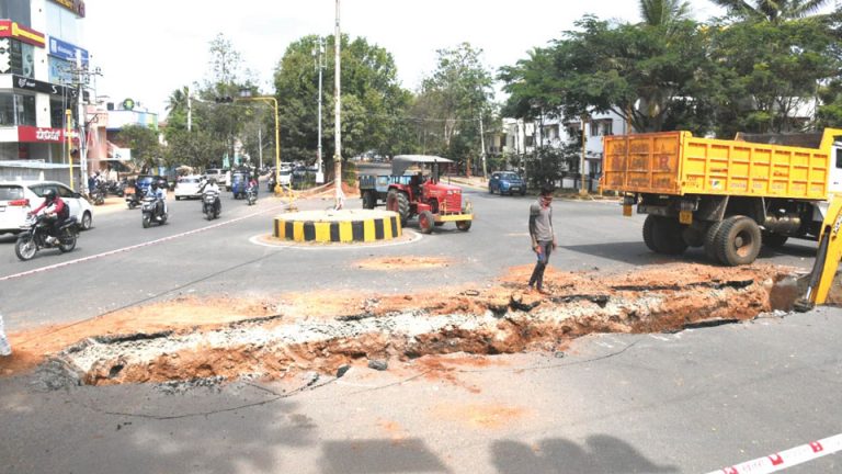 Kuvempunagar’s Vijaya Bank Circle transforming as Nijalingappa Circle ...