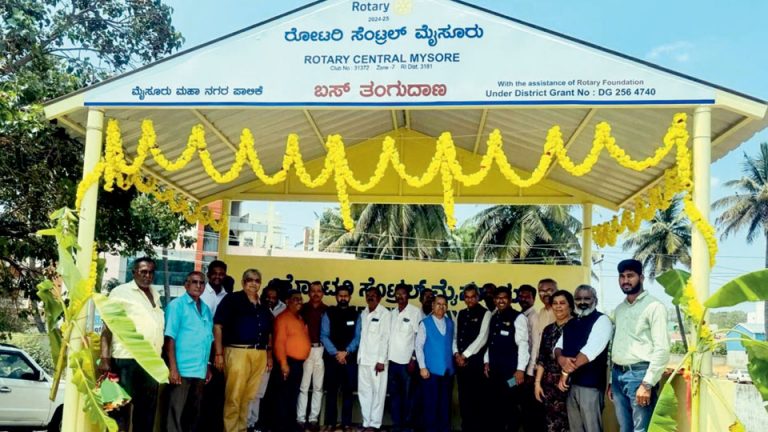 Rotary Central constructs new bus shelter in Hebbal - Star of Mysore