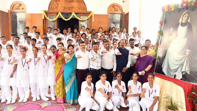 Nightingale Pledge to Govt. Nursing College students - Star of Mysore