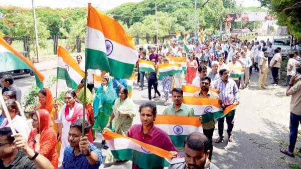 Operation Sindoor: SWR Mysuru holds Flag March in honour of soldiers ...