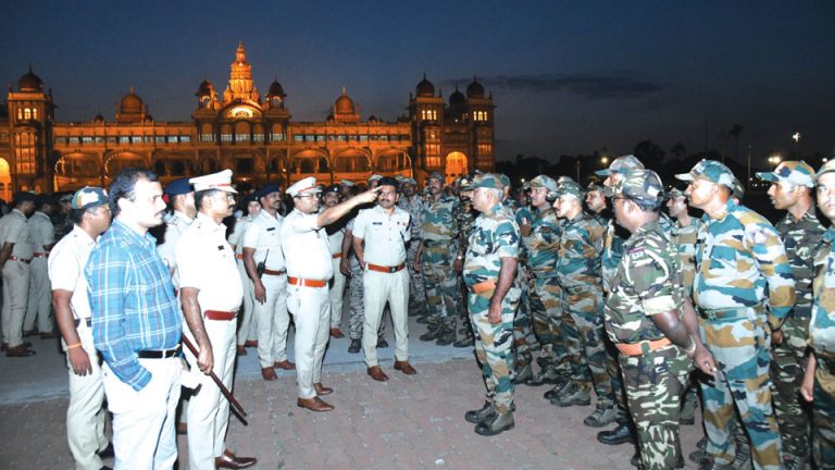Operation Abhyas at Palace this evening - Star of Mysore