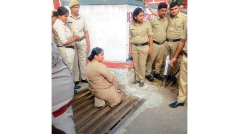 Stuck...: Woman Cop rescued after leg gets stuck in cow trap - Star of ...
