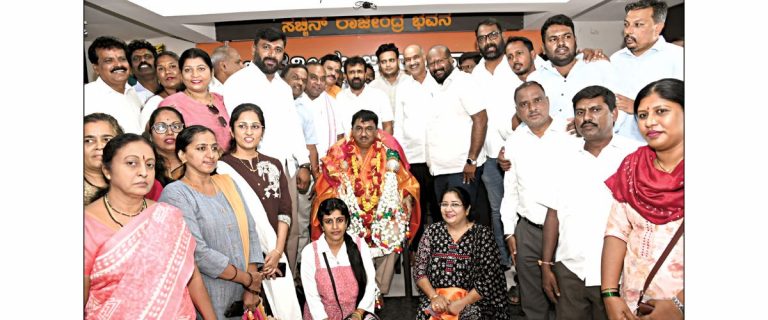Newly elected MLC Raghu Kautilya felicitated at BJP Office in city ...