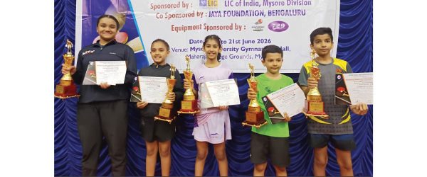State Ranking Table Tennis Tournament held in city - Star of Mysore