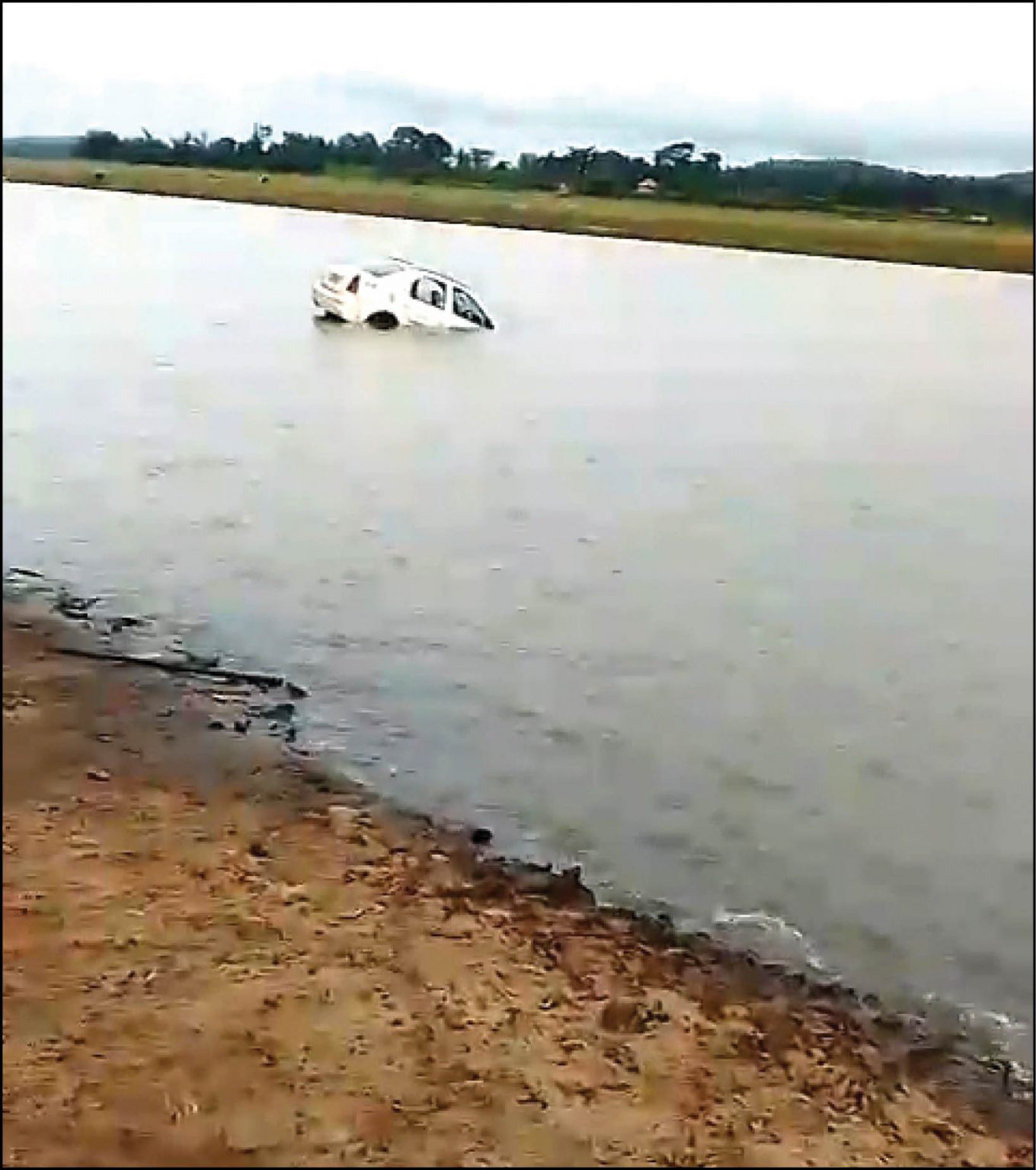 Car parked on slope moves into Kabini backwaters - Star of Mysore